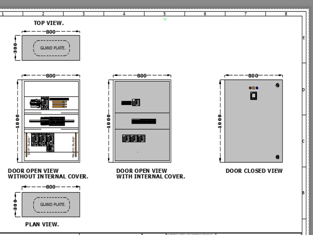 LV panels design (AutoCAD) - GA, SLD, any other information | Upwork