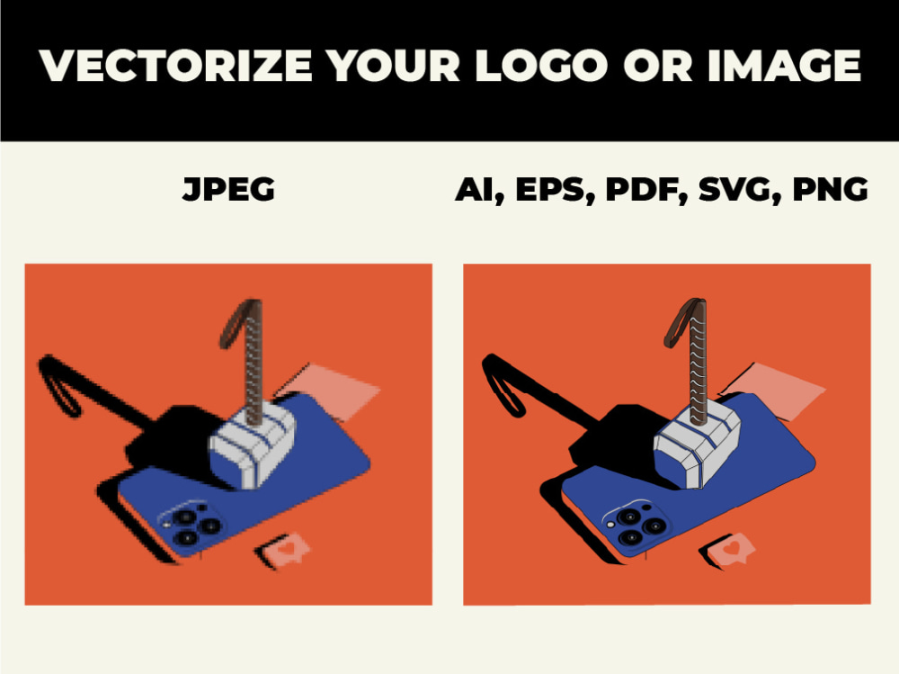 Vector tracing, vectorize image, convert logo to vector (with small ...