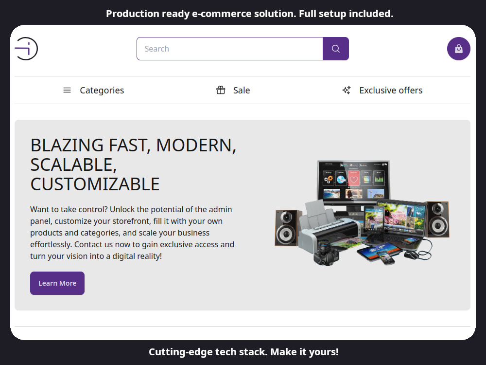 Blazing fast, modern, scalable and customizable e-commerce solution | Upwork