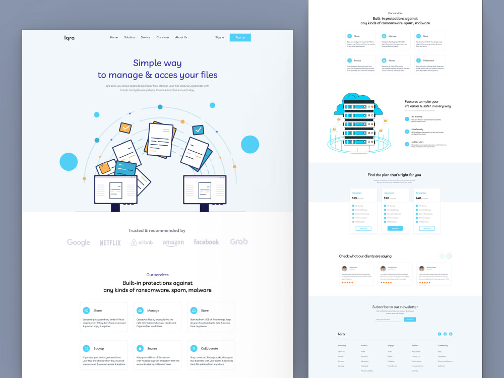 Modern UI/UX landing page and website design in Figma | Upwork