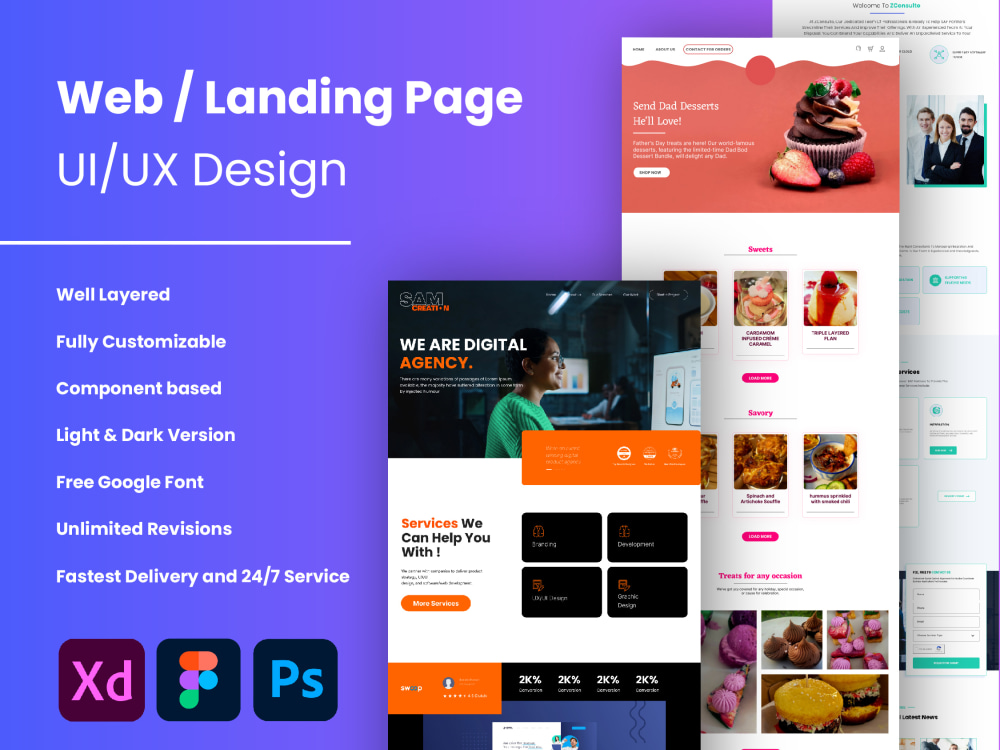 Modern UI/UX Landing Page Designs | Upwork