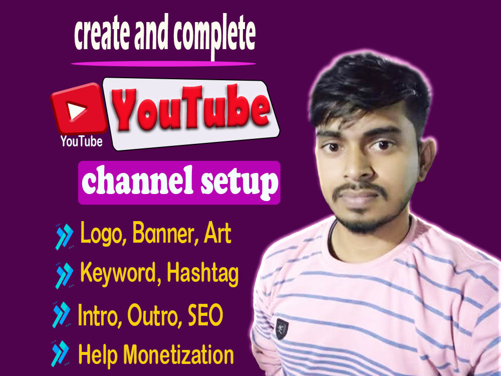 Create and setup youtube channel with logo, banner | Upwork