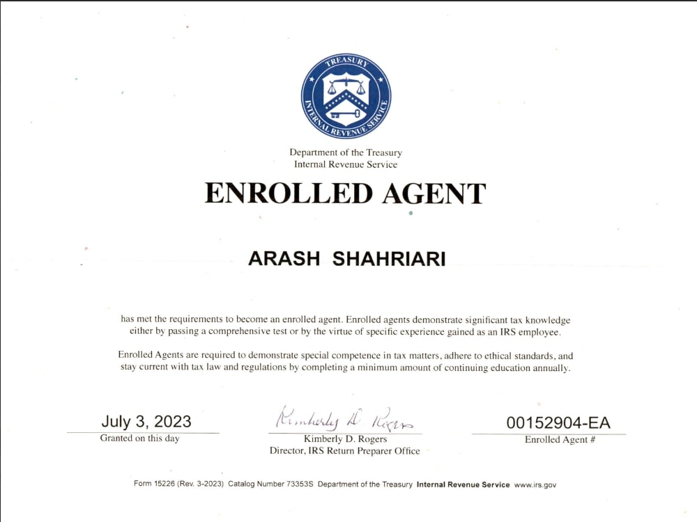 Individual Tax Return Prepared by an IRS Enrolled Agent | Upwork