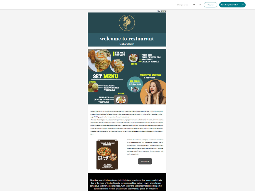 An outstanding email template design | Upwork