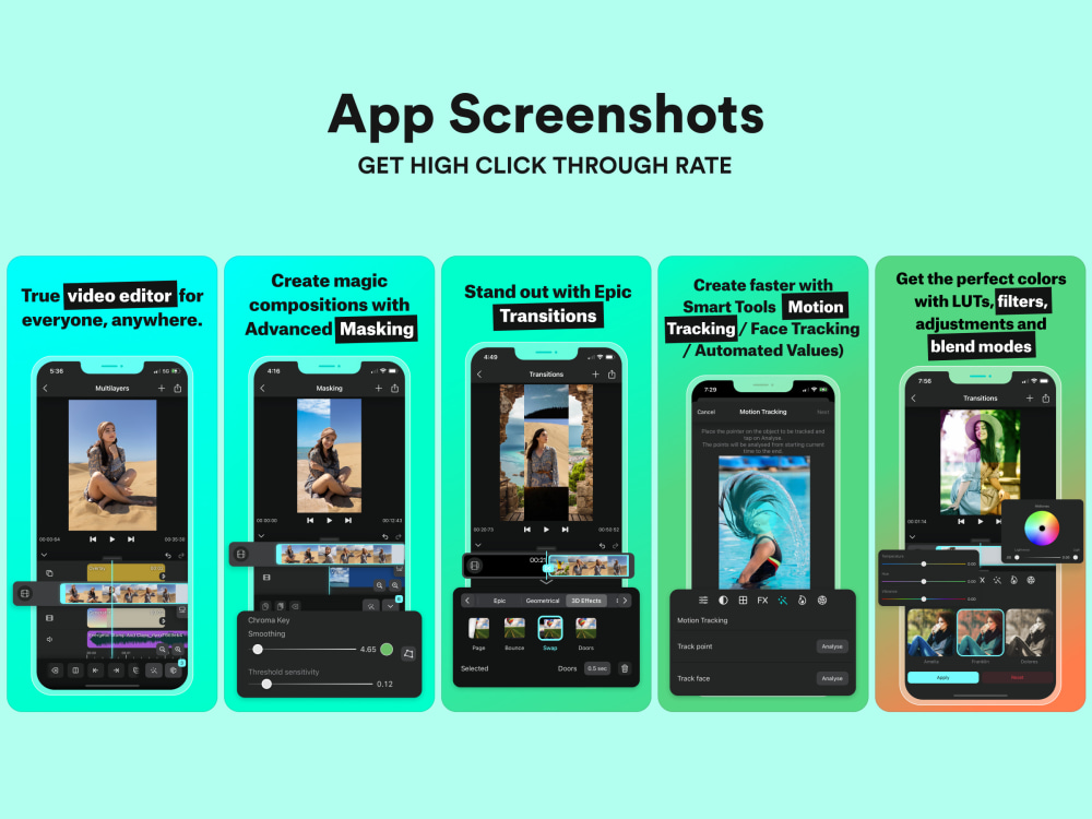 Professional App screenshots design for App Store & Play Store | Upwork