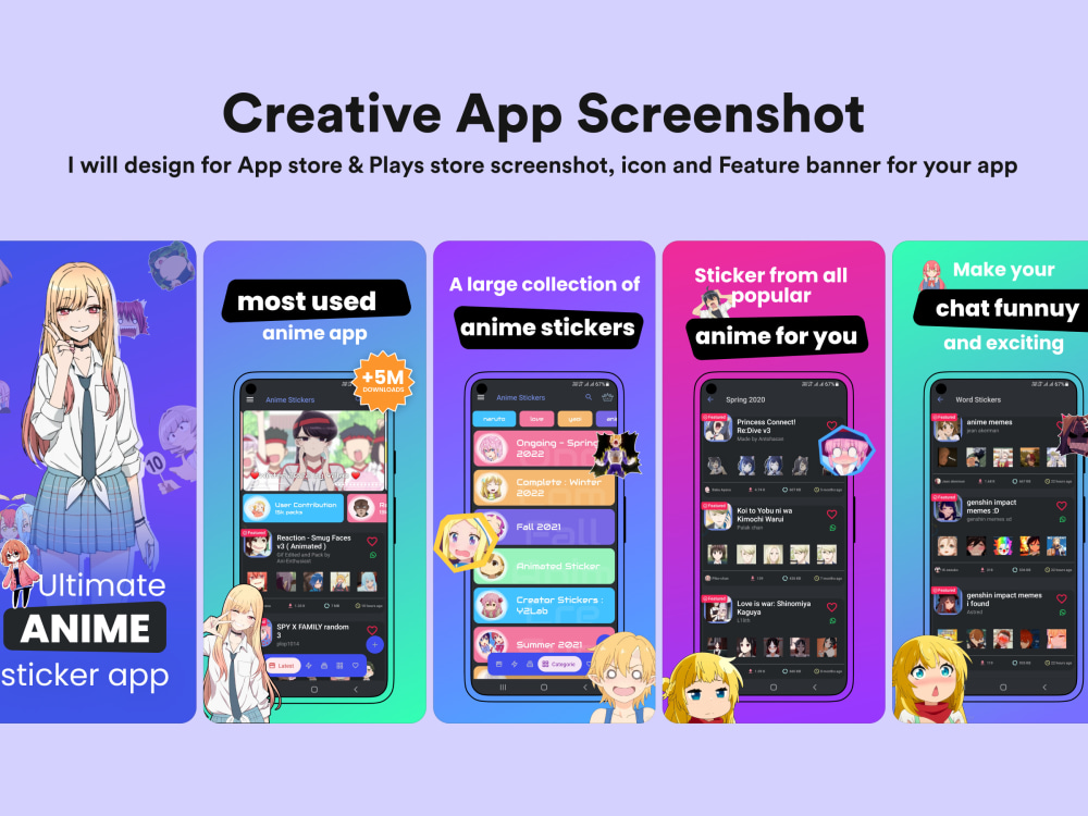 Professional App screenshots design for App Store & Play Store | Upwork