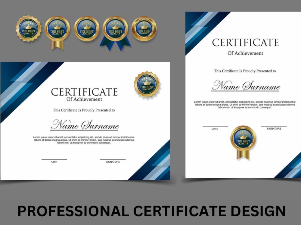 A professional certificate design diploma, courses, etc | Upwork