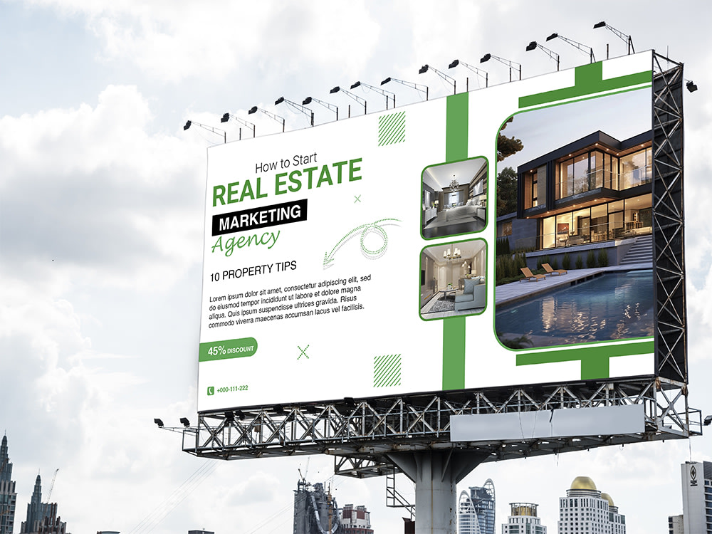 Modern billboards, hoardings, signboards, and sign/vinyl banner | Upwork