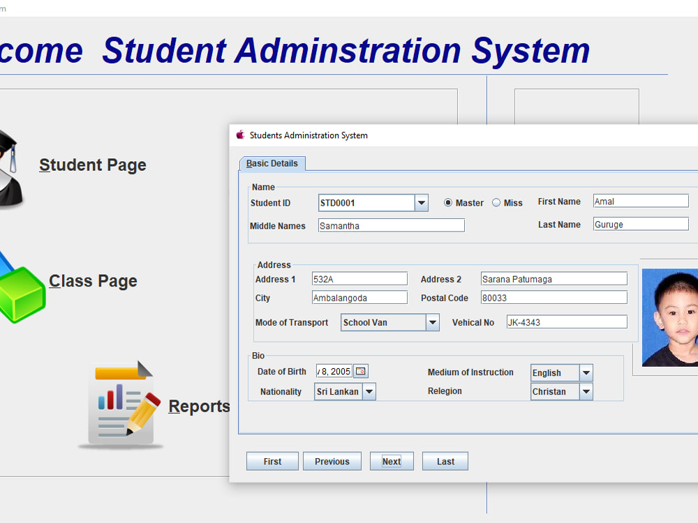 Simple Java-based Student Administration Desktop Application | Upwork