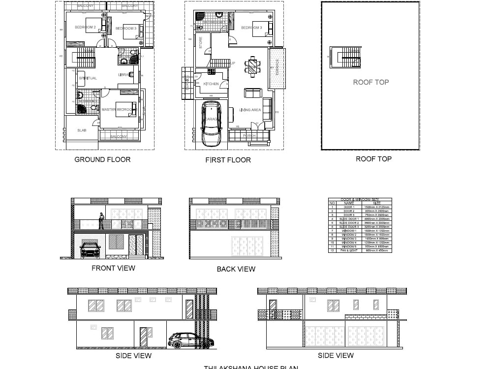 Professional 2D architectural drawings and construction drawings in ...