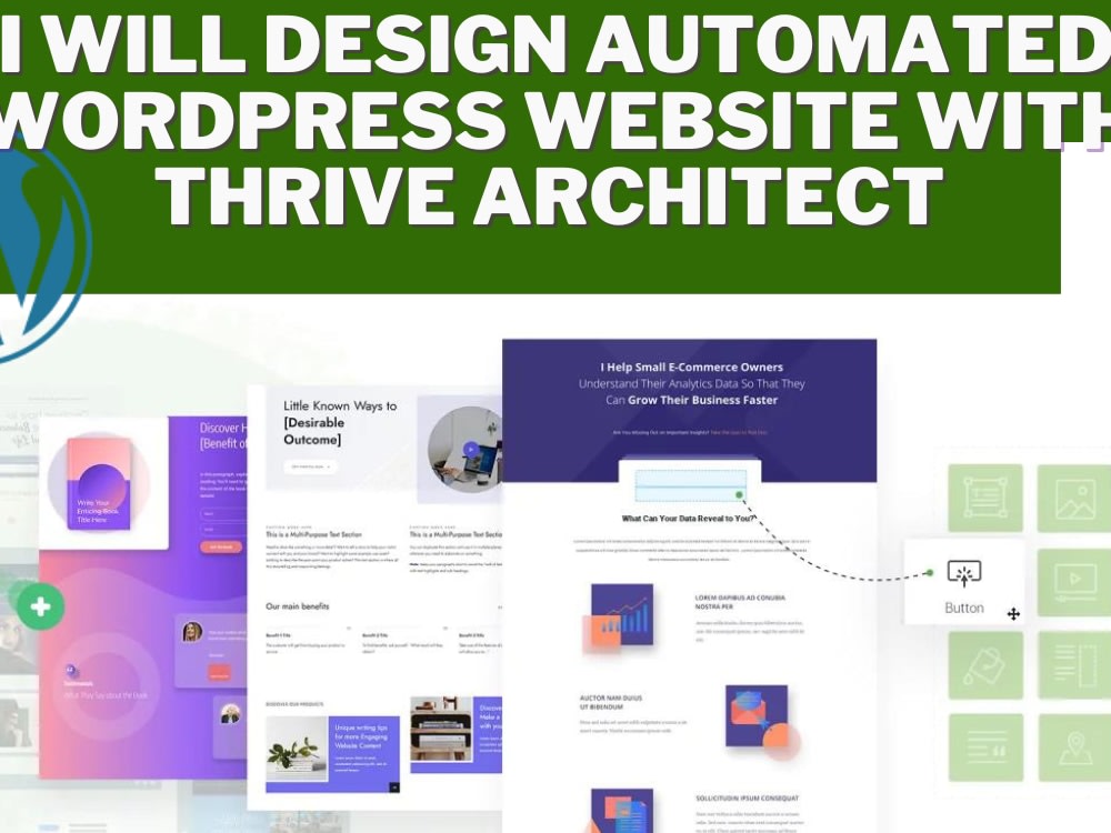 Automated WordPress website landing page with thriveArchitect thrive theme | Upwork