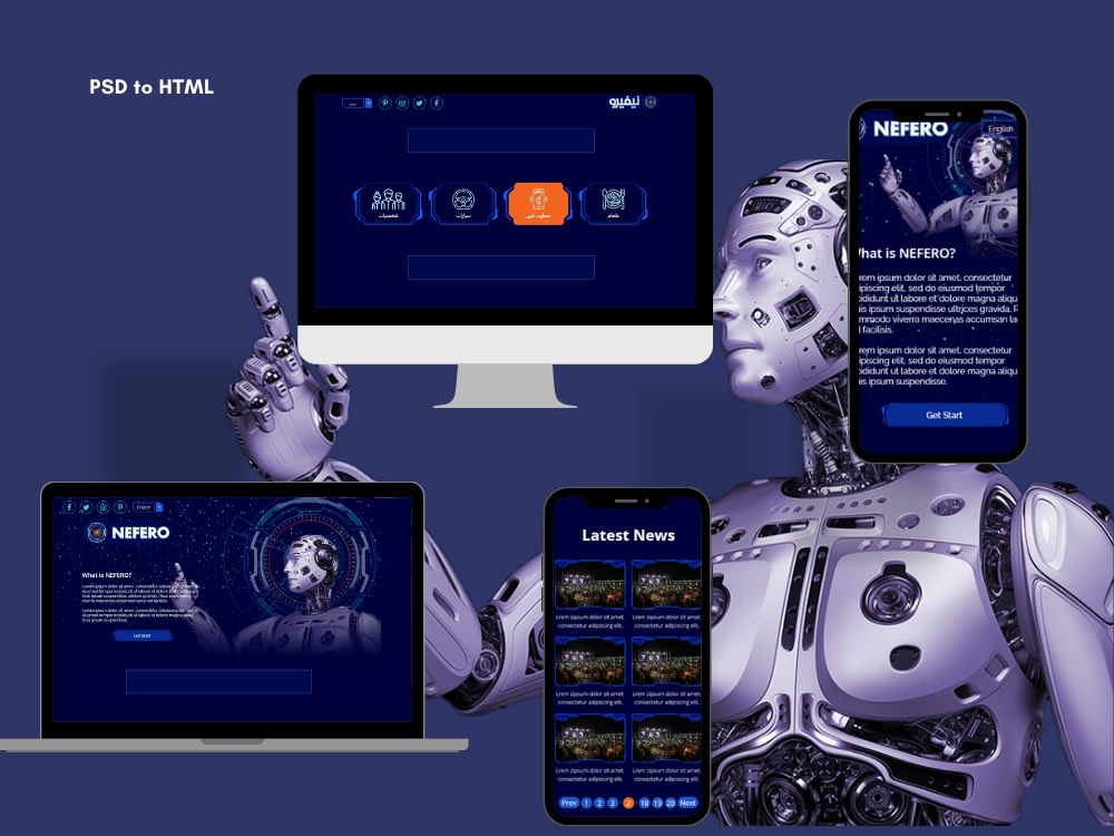 Figma, XD, PSD, AI converted into responsive, pixel-perfect HTML website | Upwork