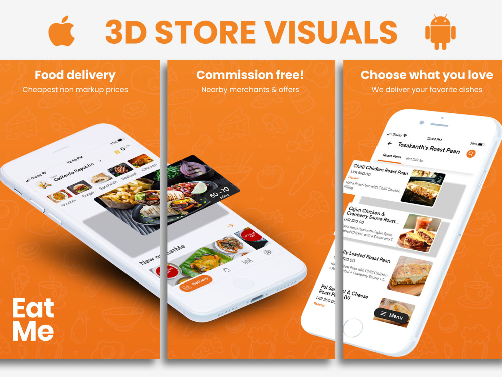 3d Style App Screenshots For The App Store And Play Store Upwork