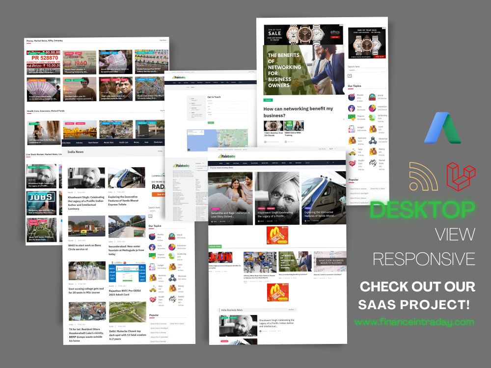News ,Blog Website UI design, dashboard UI UX design, Laravel ...