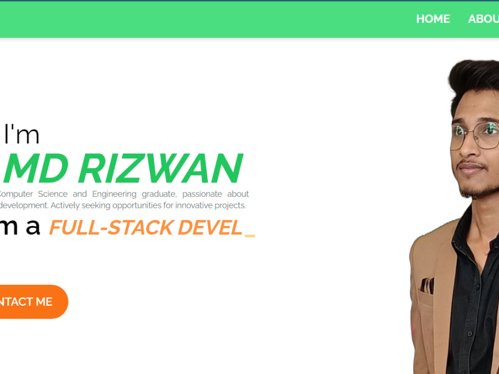 Personal Portfolio using React and Tailwind | Upwork