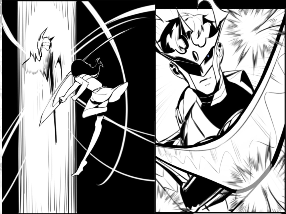 Pro anime manga comic page for your webtoon | Upwork