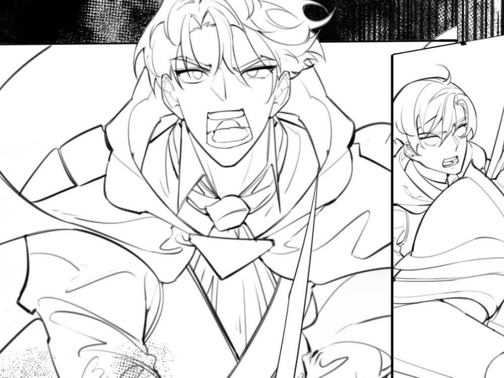 Pro anime manga comic page for your webtoon | Upwork