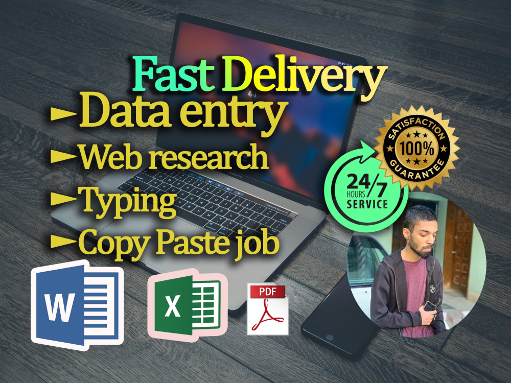 Data entry, web research, typing, copy paste | Upwork