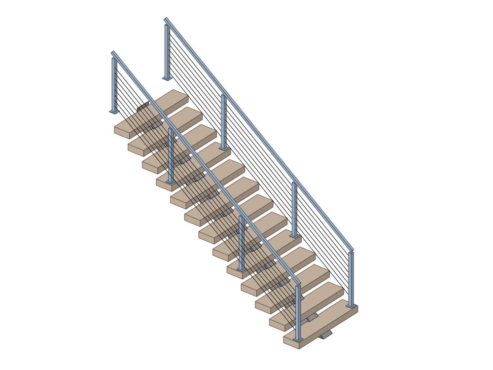 Amazing 3D floating Stair model and drawing | Upwork