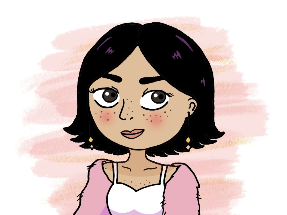 A cute cartoon digital illustration of your character, cartoon portrait ...