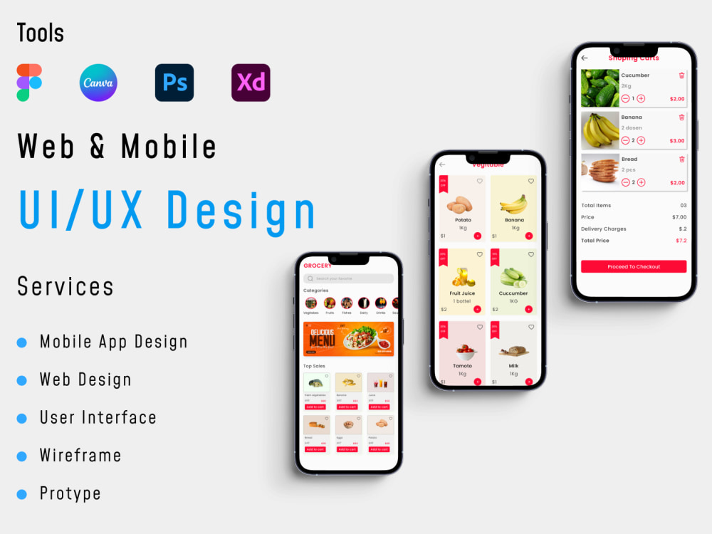An interactive mobile app uiux, business app design and delivery app ...