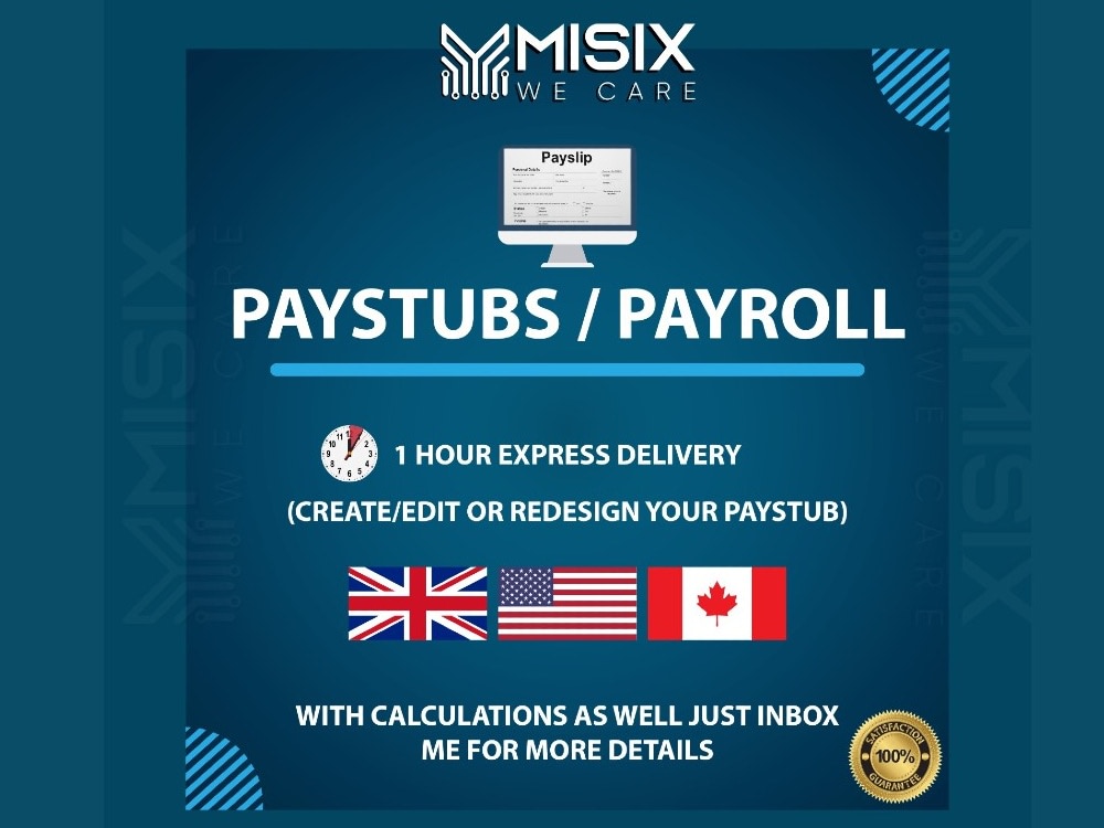 Pay Stub, Pay Check, Pay Slip or BOA | Upwork