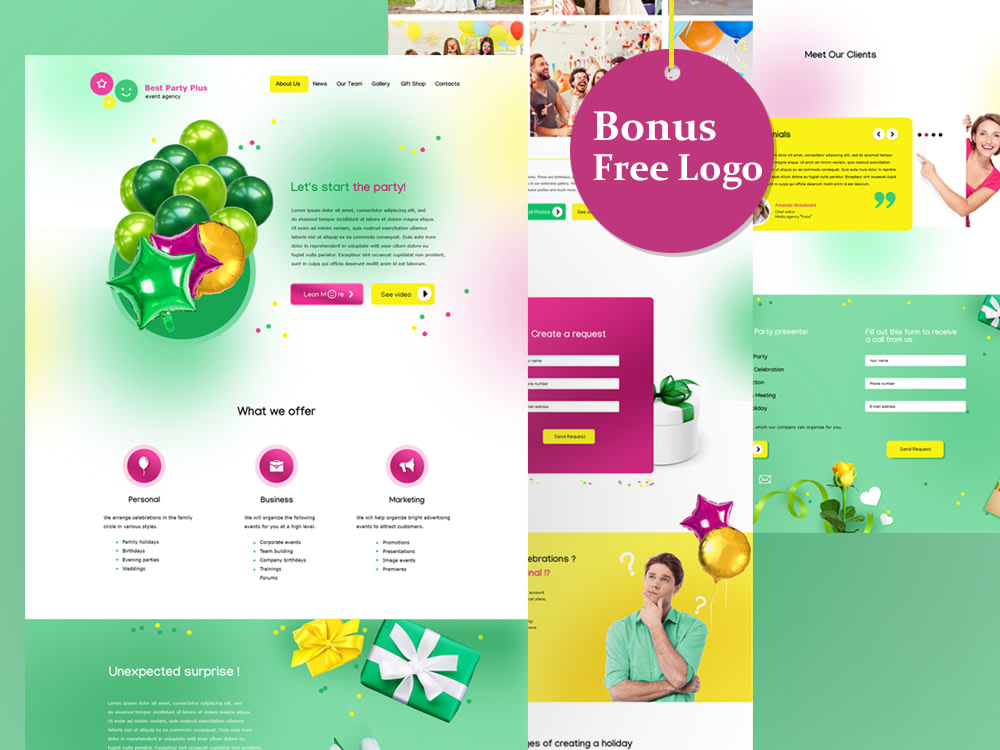 Modern Website, Landing page, UI/UX, mockup, template design | Upwork