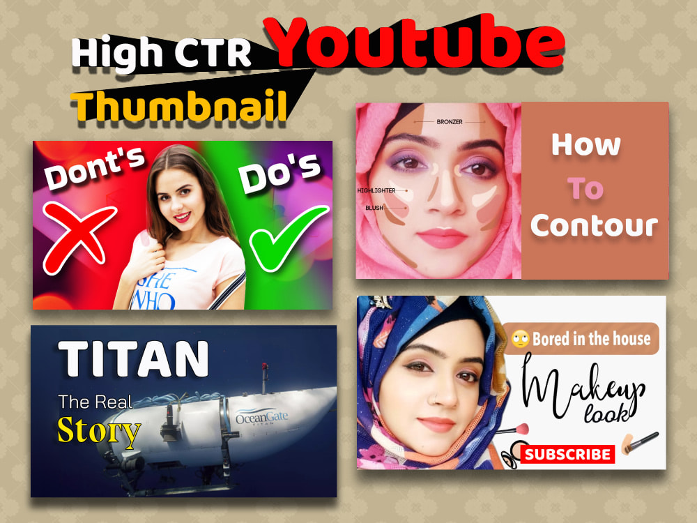 High CTR YouTube thumbnail Designs | Upwork