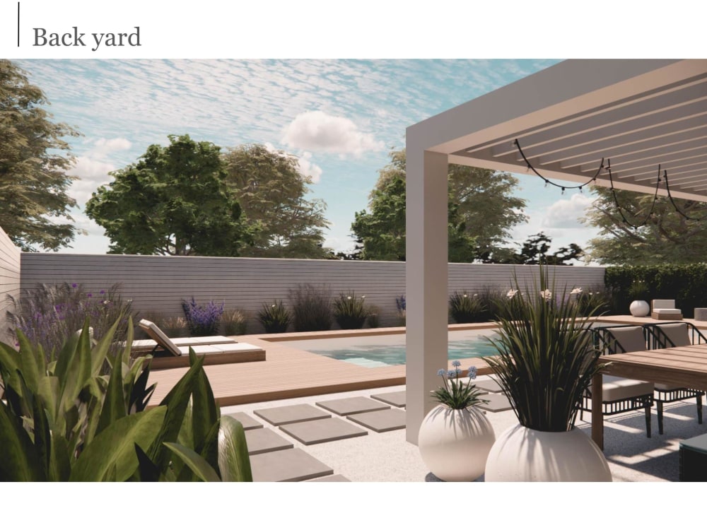 A stunning and professional landscape design for your back yard. | Upwork