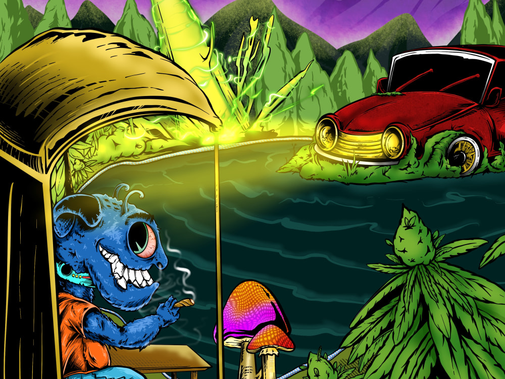 A fantastic trippy, psychedelic, alien, sci-fi, for your brand and band | Upwork