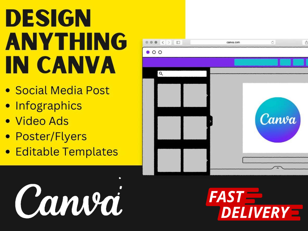 Anything designed in canva pro | Upwork