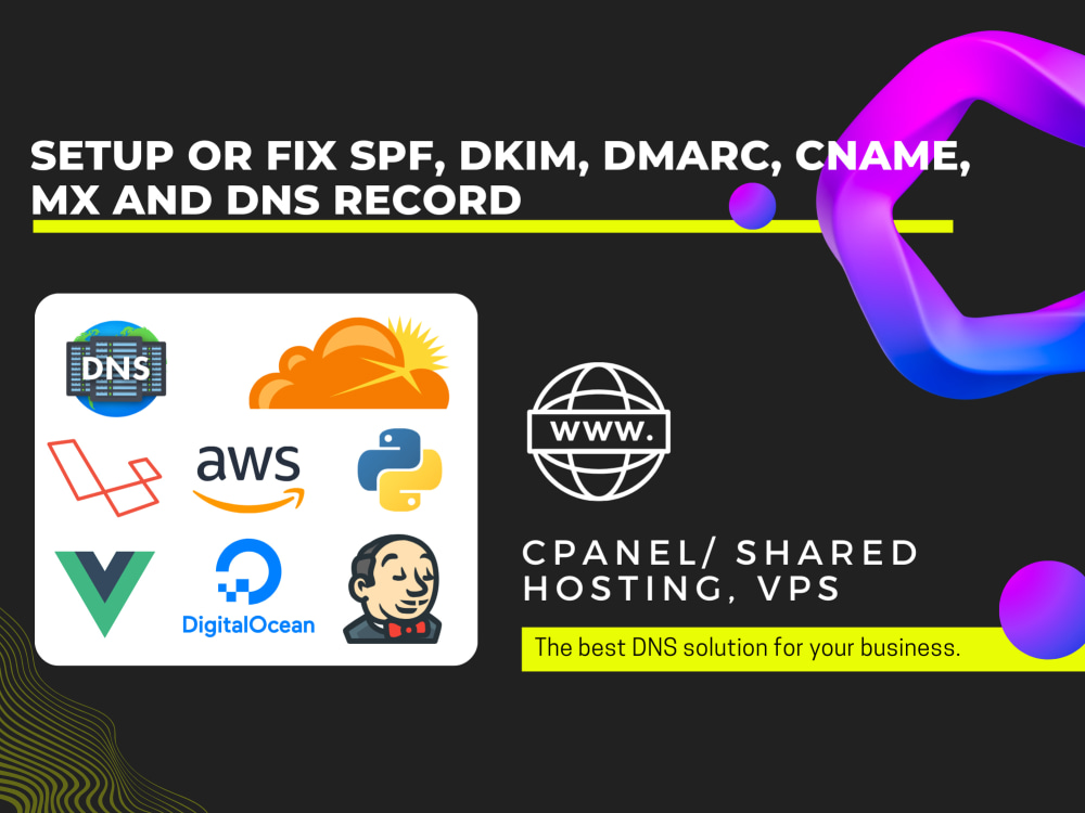 Dns Errors Fixed Up Or Records Cname Dkim Dmarc Mx And Spf Upwork