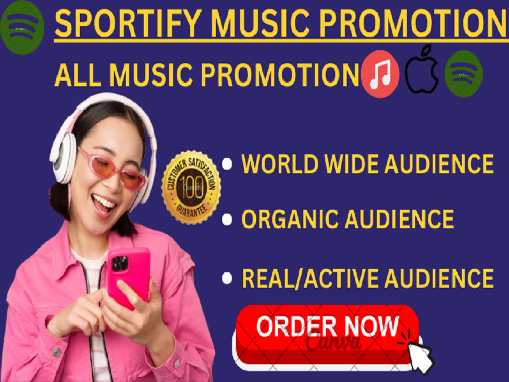 Organic spotify promotion, Music viral, to increase listener and ...
