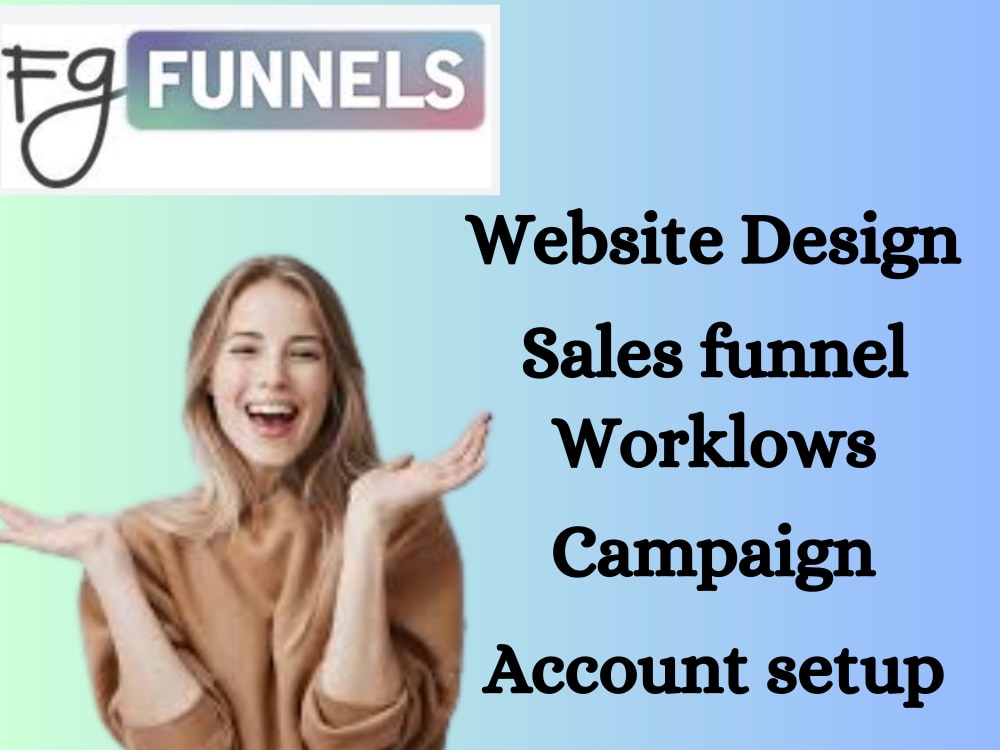 Sale funnel, setup fg funnel design website and funnel | Upwork