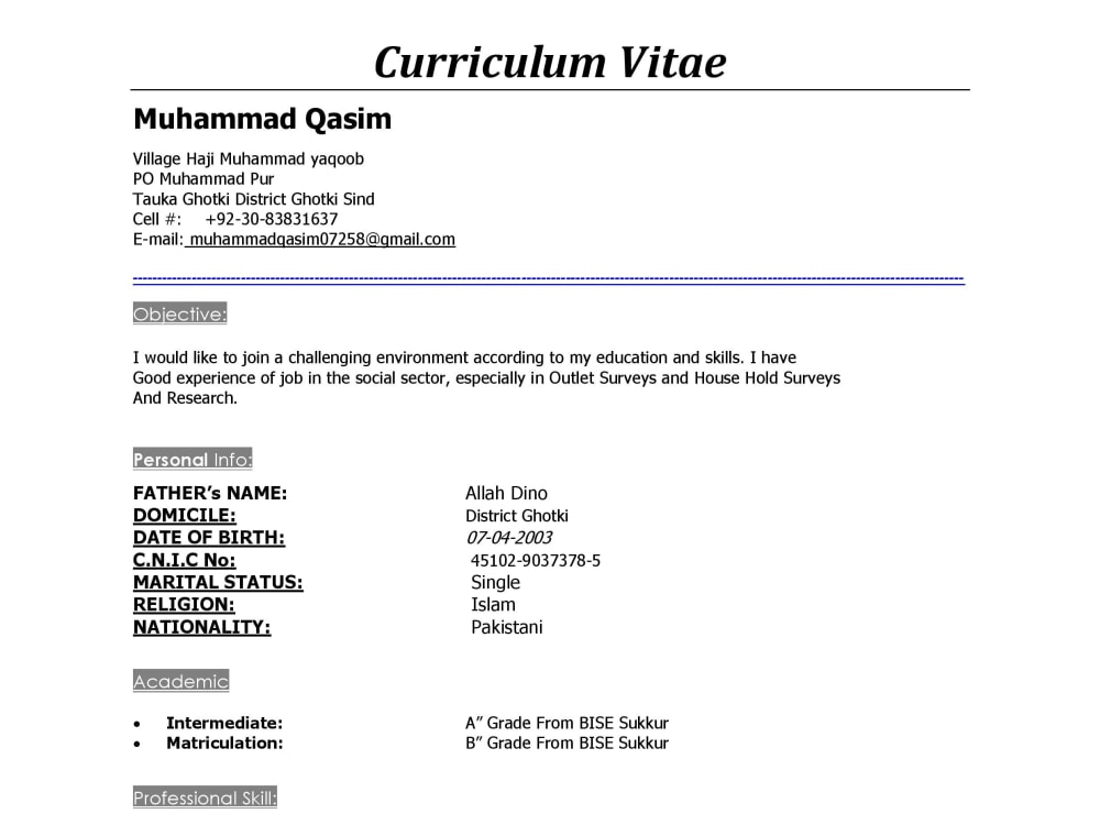 Summary of qualifications, skills, and experience. | Upwork