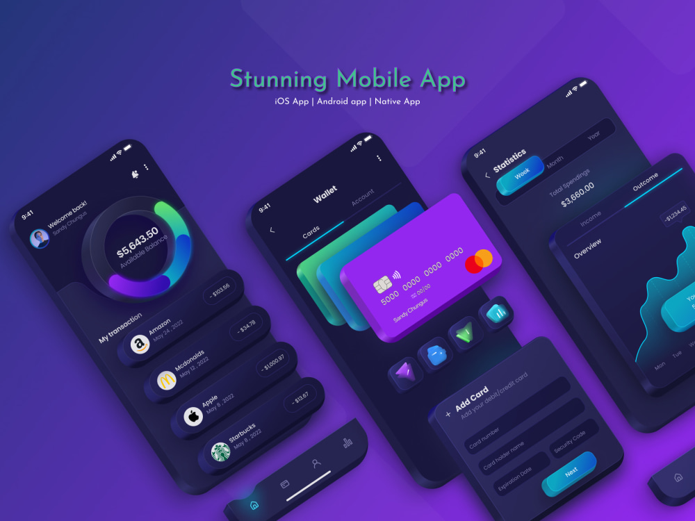 Stunning Mobile App | iOS App | Android app | Native App | Upwork