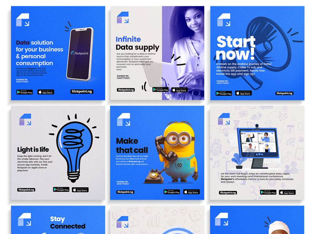 Social media post designs. | Upwork