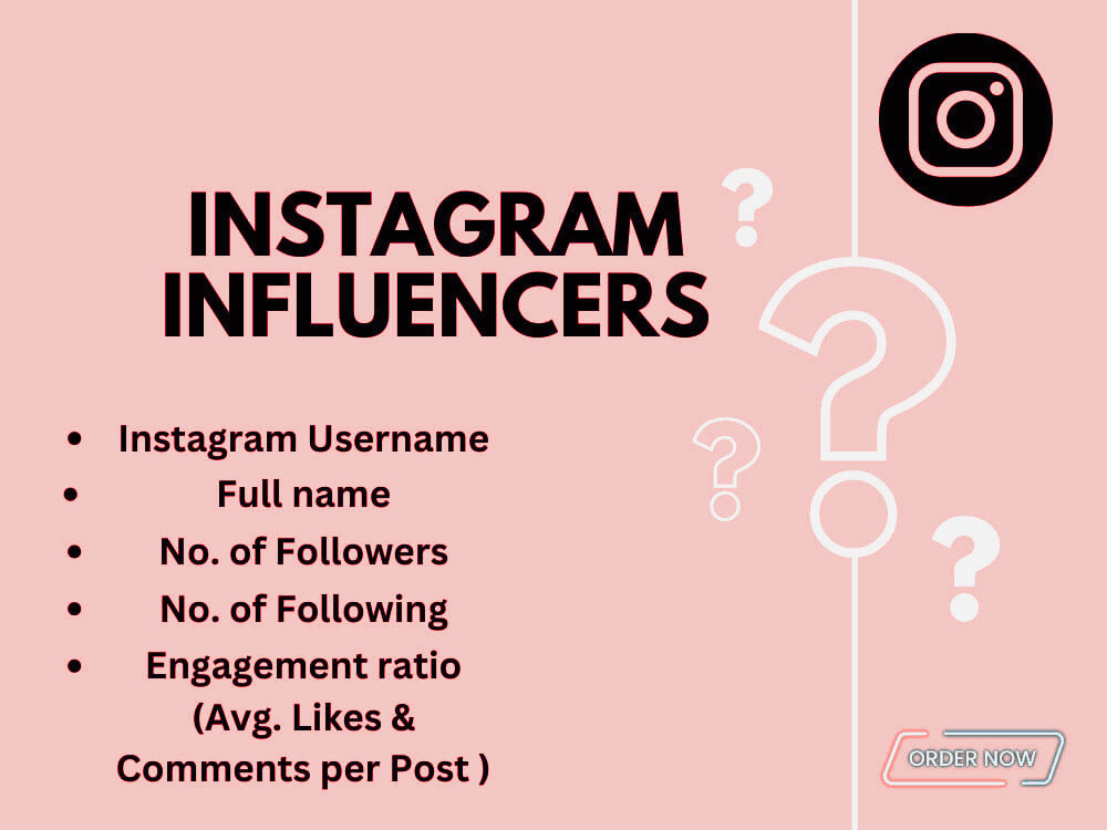 Instagram influencers list for influencer marketing | Upwork