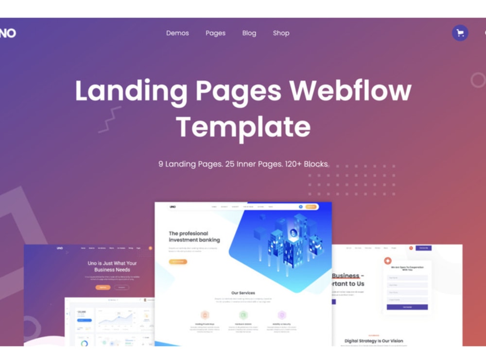A complete landing page developed in Webflow. | Upwork
