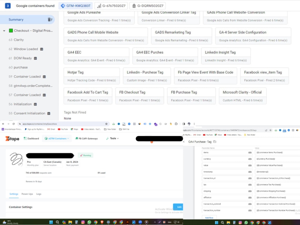 Setup shopify meta pixel capi, web event conversion tracking, tag manager | Upwork