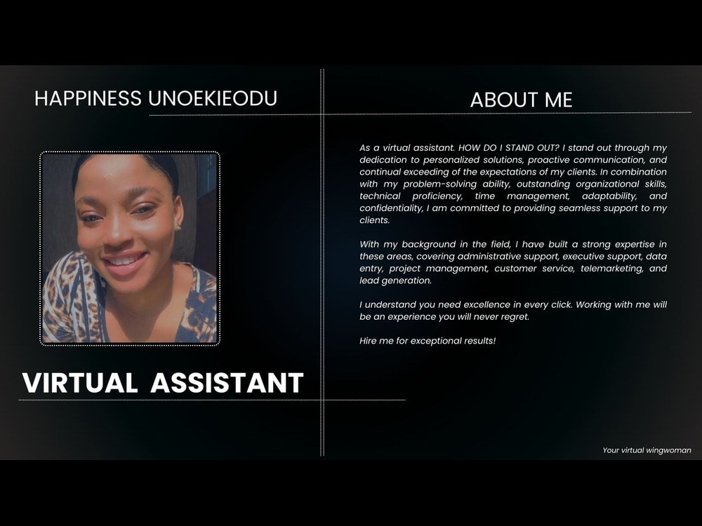 proactive and dedicated virtual assistant for your general support ...