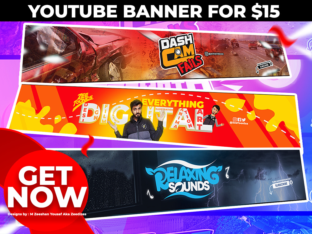 Youtube banner in 24 Hours | Upwork