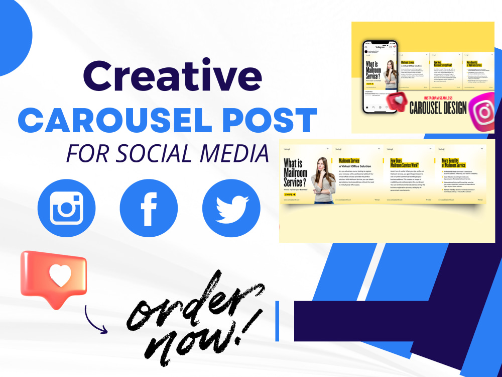 Engaging social media carousel post design | Upwork