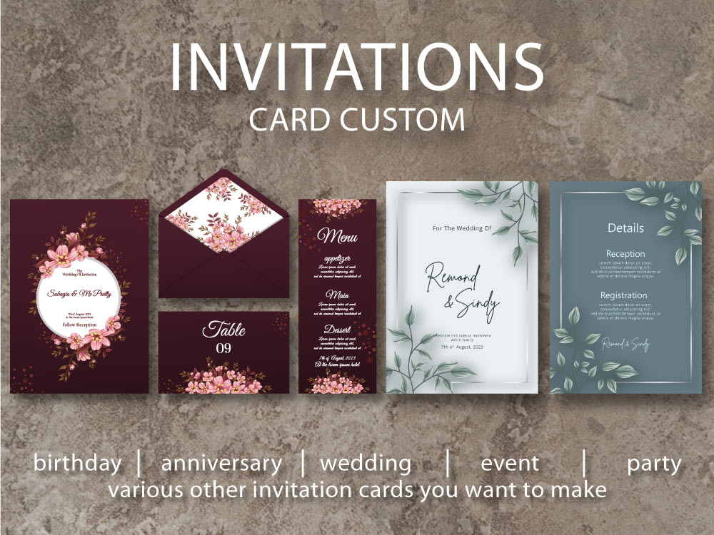 Design amazing birthday, wedding, any invitation card design | Upwork