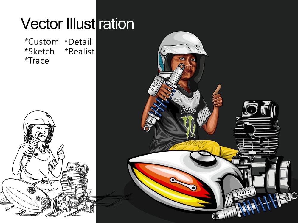Cartoon vector portrait or illustration | Upwork