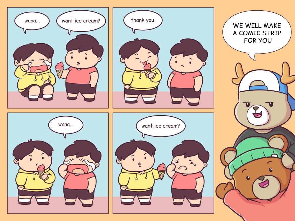 Get a unique and cool cartoon comic strip | Upwork