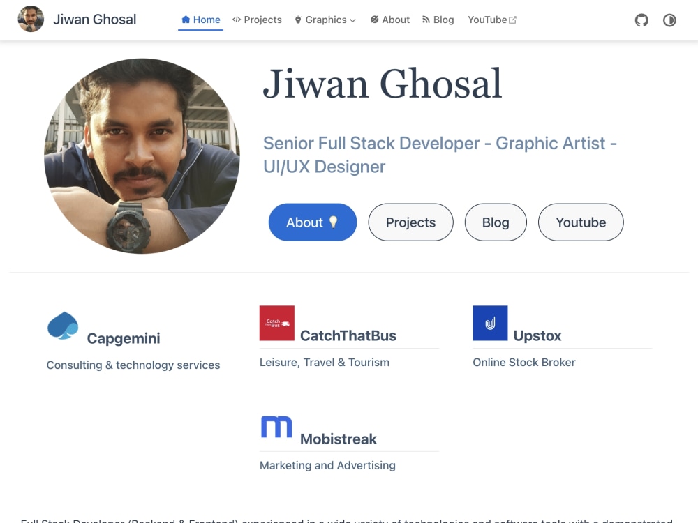 Jiwan ghosal portfolio with blog | Upwork