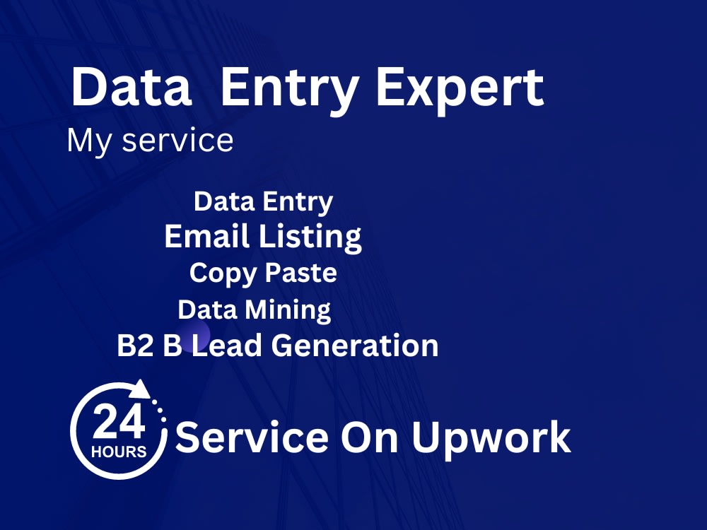 B2B Leads,Email list( valid),Data Entry,Copy Paste task | Upwork