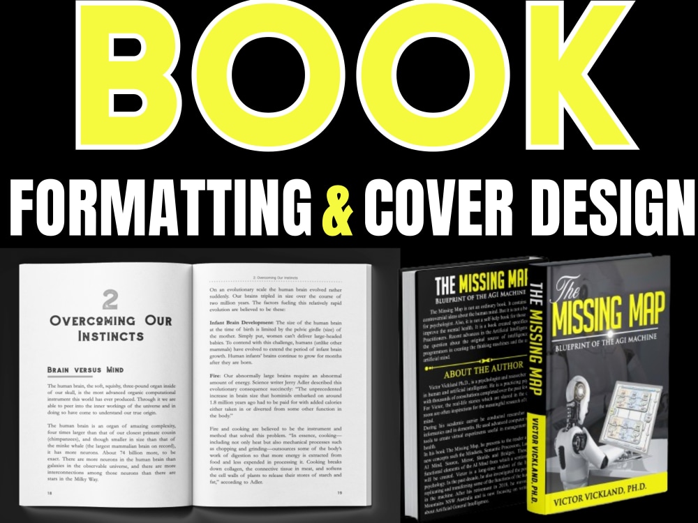 Book formatting, book cover design, amazon kindle, book layout design ...