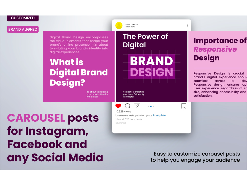 Custom carousel posts for your social media | Upwork